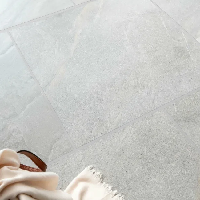 Granby Light Grey Square Stone Effect Wall and Floor Tile | W&F ...