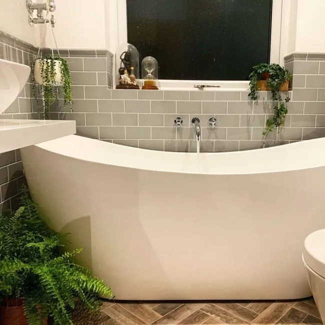 Liso Craquele Grey Metro Tiles 75x150 | Splendour Tiles