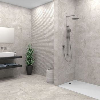 Melrose Himalaya Grey Floor Stone Effect Tiles 450x450 | Splendour Tiles